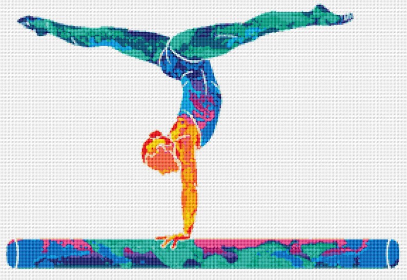 Gymnastics Cross Stitch Pattern 2 Instant Download Instant PDF | Etsy