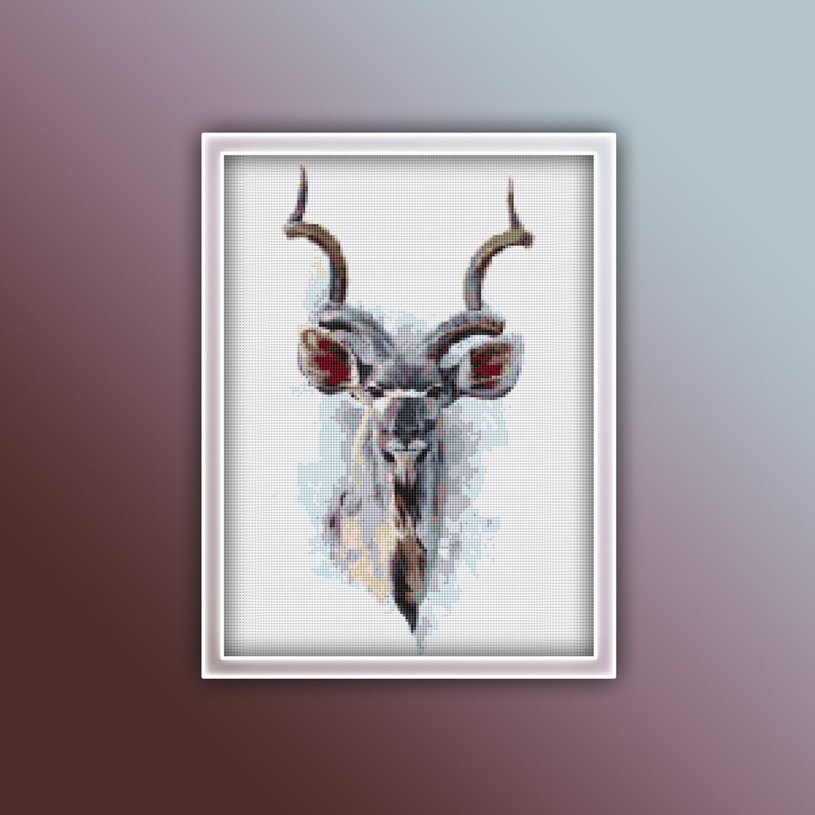 Kudu Cross Stitch Pattern 3 Instant PDF Download Buck | Etsy