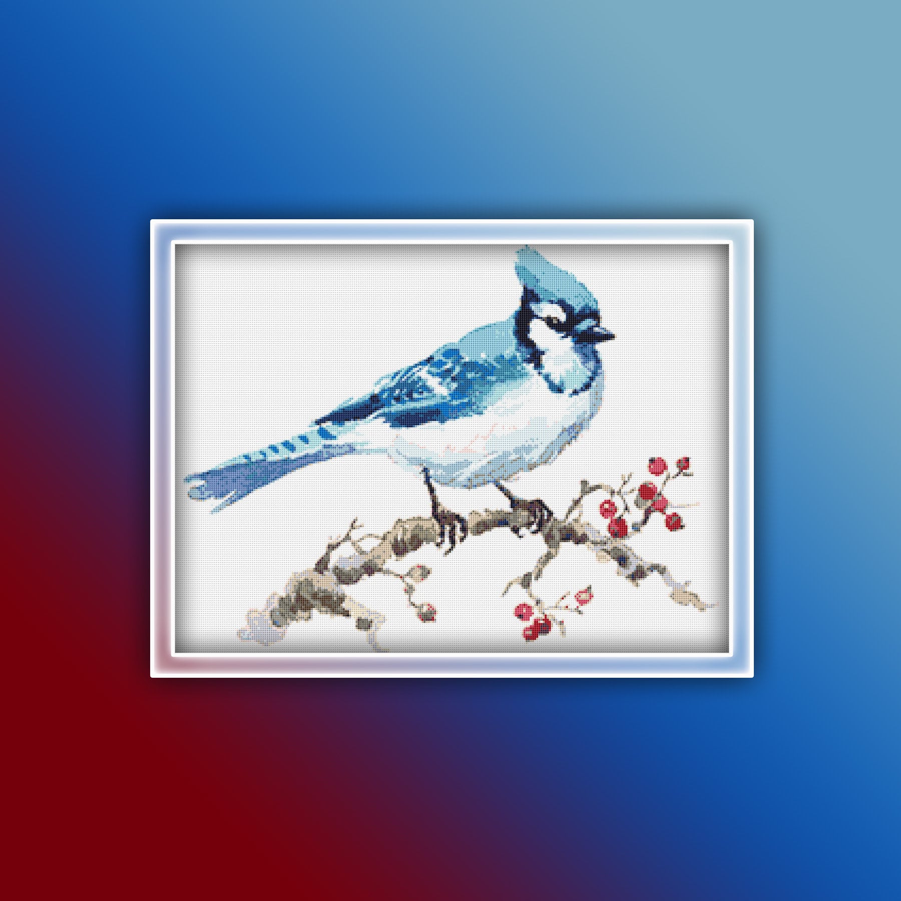 Blue Jay Cross Stitch Pattern Instant PDF Download Blue Jay - Etsy