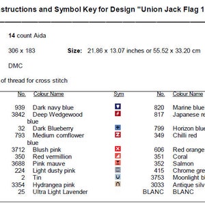 Union Jack Flag Cross Stitch Pattern 1 Instant PDF Download - UK Flag ...