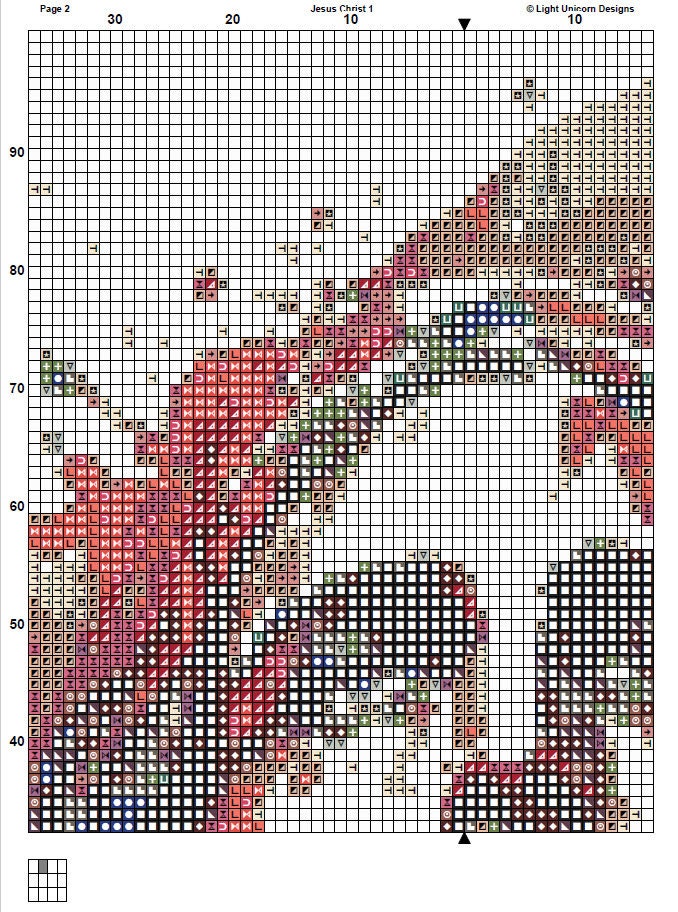 Jesus Christ Cross Stitch Pattern 1 Instant PDF Download - Jesus of ...