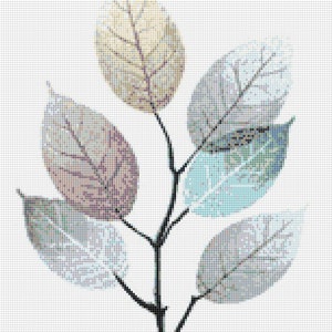 Leaves Cross Stitch Pattern Instant PDF Download Leaves | Etsy
