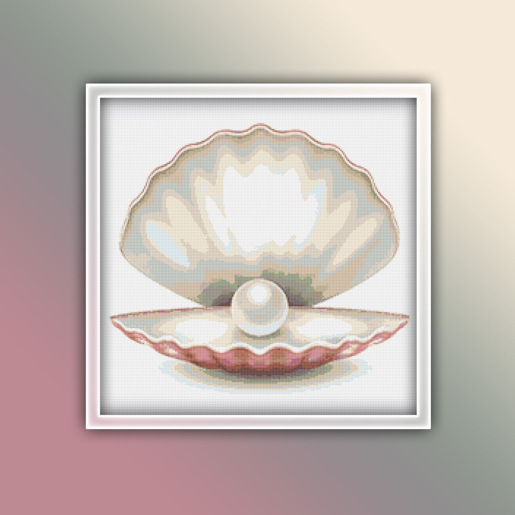 Pearl Cross Stitch Pattern 3 Instant PDF Download Oyster | Etsy