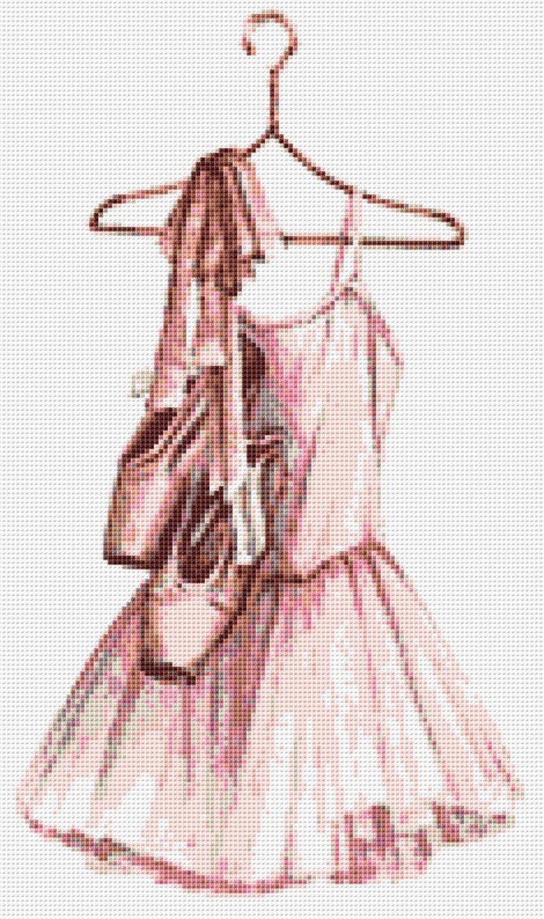 Ballet Dress and Shoes Cross Stitch Pattern 1 Instant PDF - Etsy