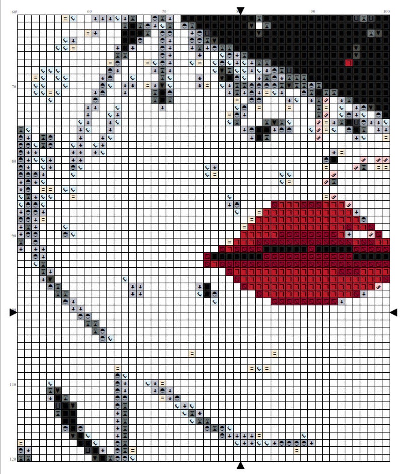 Red Lips Cross Stitch Pattern 3 Instant PDF Download Woman | Etsy