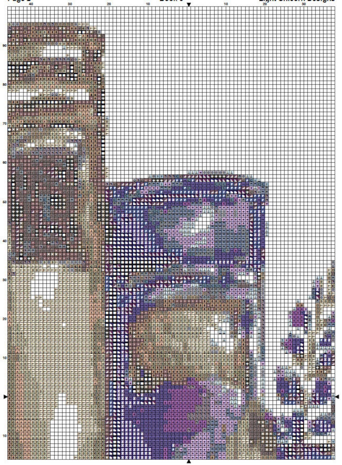 Book Cross Stitch Pattern 3 Instant PDF Download Reading - Etsy