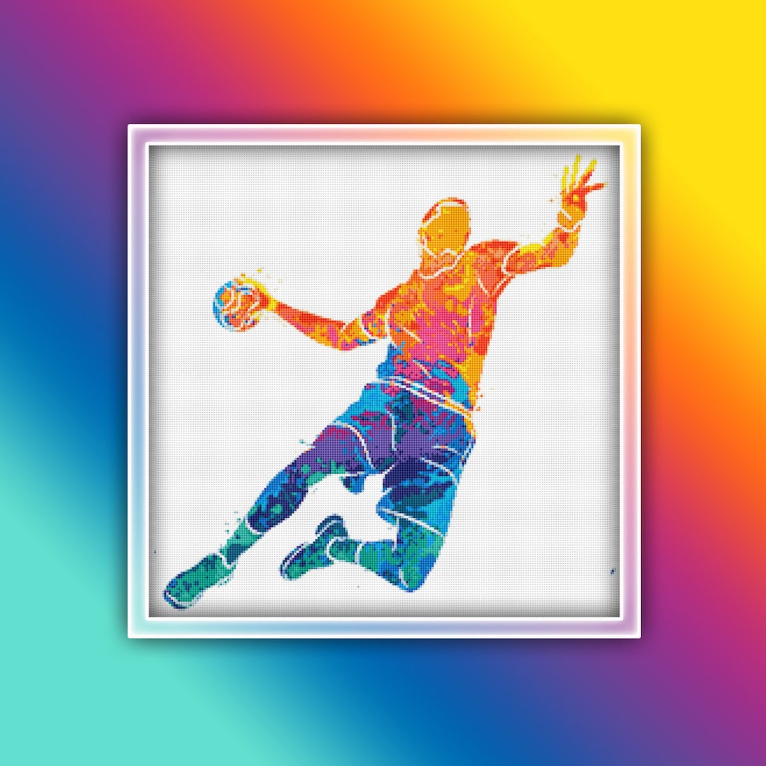 Handball Player Cross Stitch Pattern Instant Download Instant PDF ...