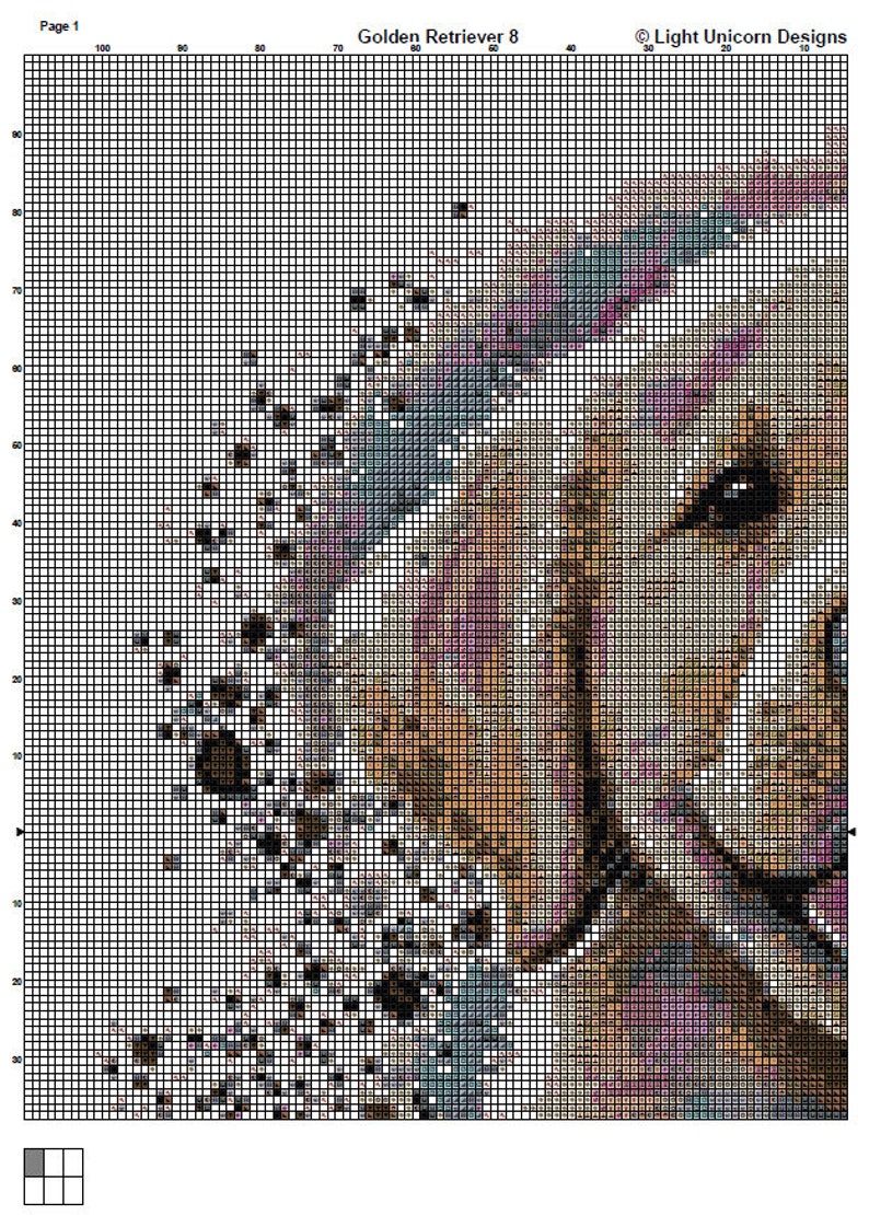 Golden Retriever Cross Stitch Pattern 8 Instant PDF Download - Golden ...