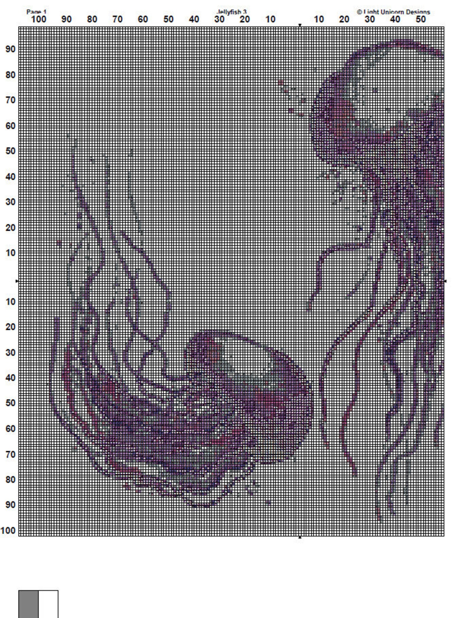 Jellyfish Cross Stitch Pattern 3 Instant PDF Download Sea - Etsy