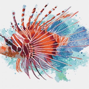 Lion Fish Cross Stitch Pattern 2 Instant Download Instant PDF - Etsy