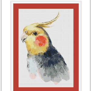 Cockatiel Parakeet Cross Stitch Pattern 1 Instant PDF Download ...