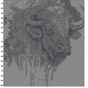African Buffalo Cross Stitch Pattern 1 Instant PDF Download ...