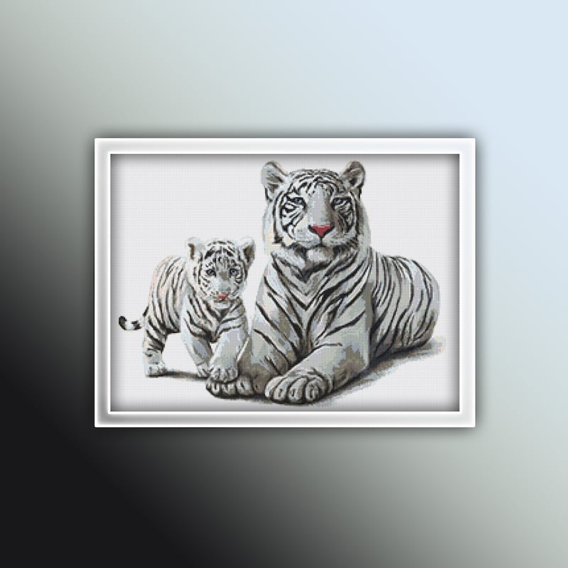 Crossstitch Kit Tiger - Etsy