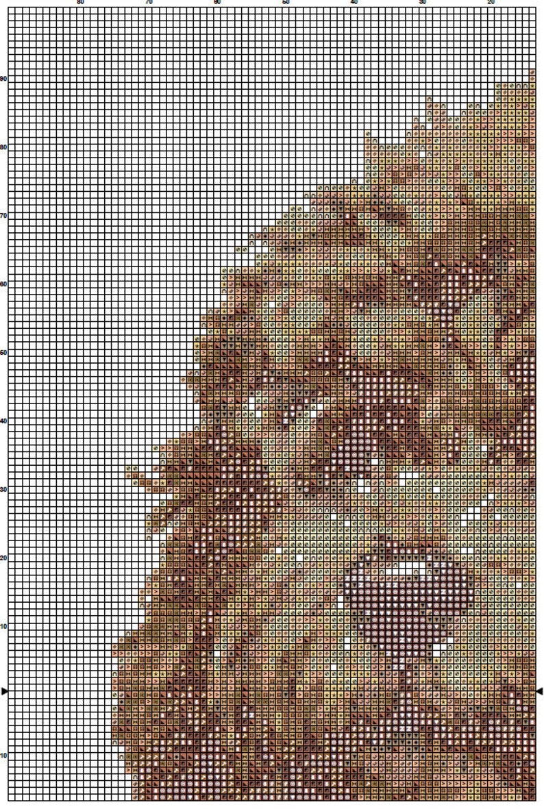 Poodle Cross Stitch Pattern 2 Instant PDF Download Brown | Etsy