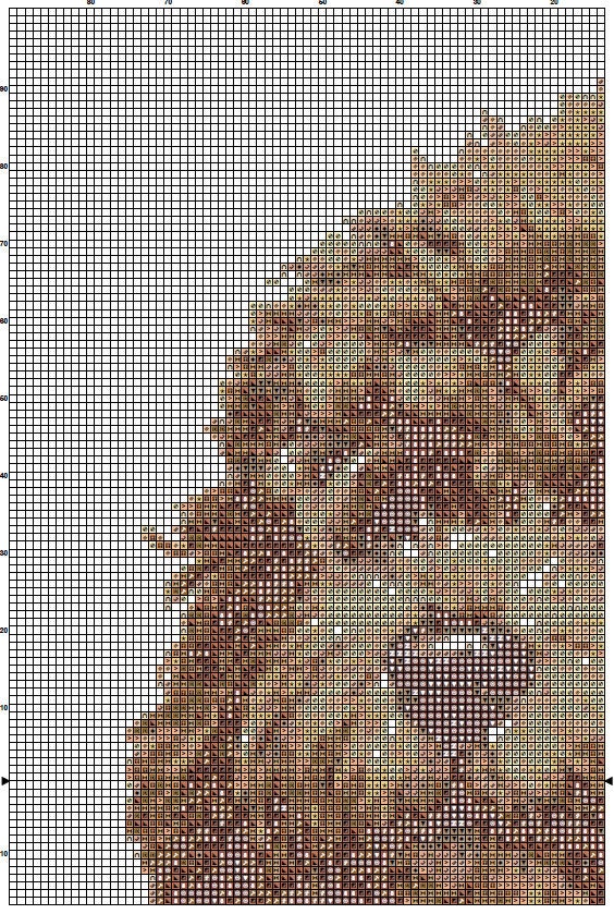 Poodle Cross Stitch Pattern 2 Instant PDF Download Brown | Etsy