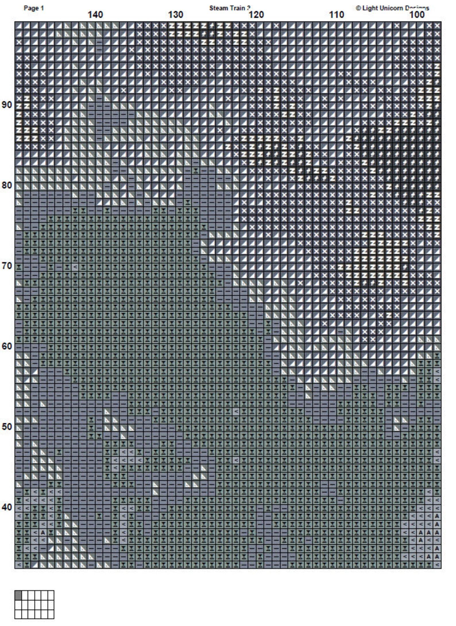 Steam Train Cross Stitch Pattern 3 Instant PDF Download - Steam Train ...