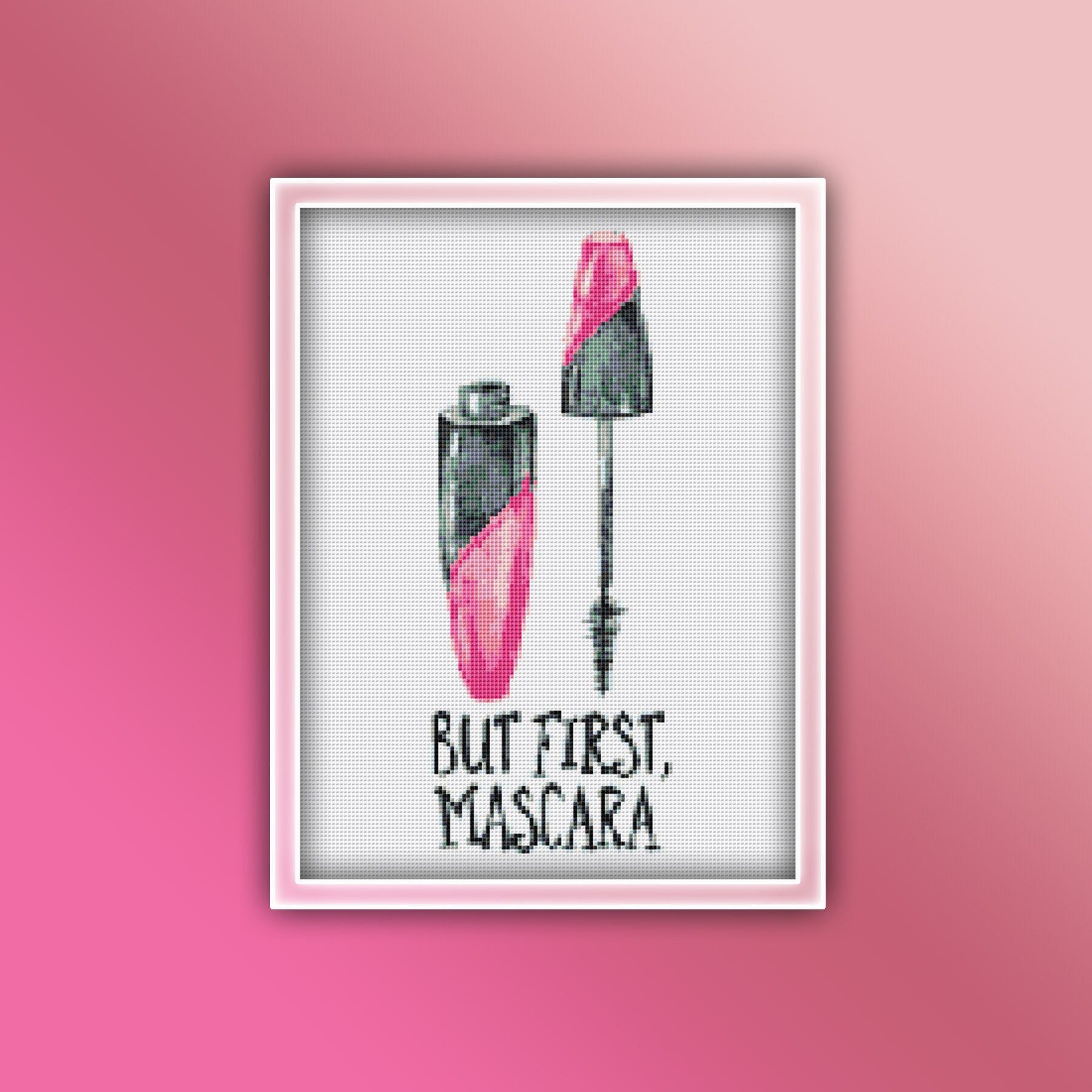Mascara Cross Stitch Pattern Instant PDF Download Makeup | Etsy