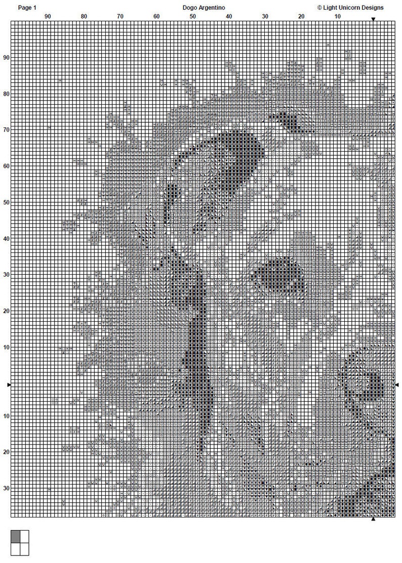 Dogo Argentino Cross Stitch Pattern Instant PDF Download - Mastiff Dog ...