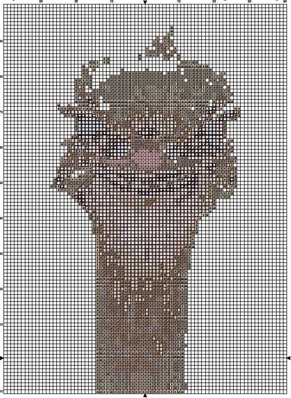 Ostrich Cross Stitch Pattern 2 Instant PDF Download Bird | Etsy