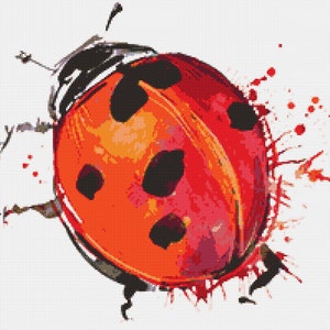Lady Bird Cross Stitch Pattern 1 Instant PDF Download Beetle - Etsy