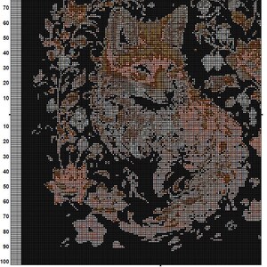 Orange Fox Cross Stitch Pattern 3 Instant PDF Download - Fox Watercolor Cross Stitch Pattern ...