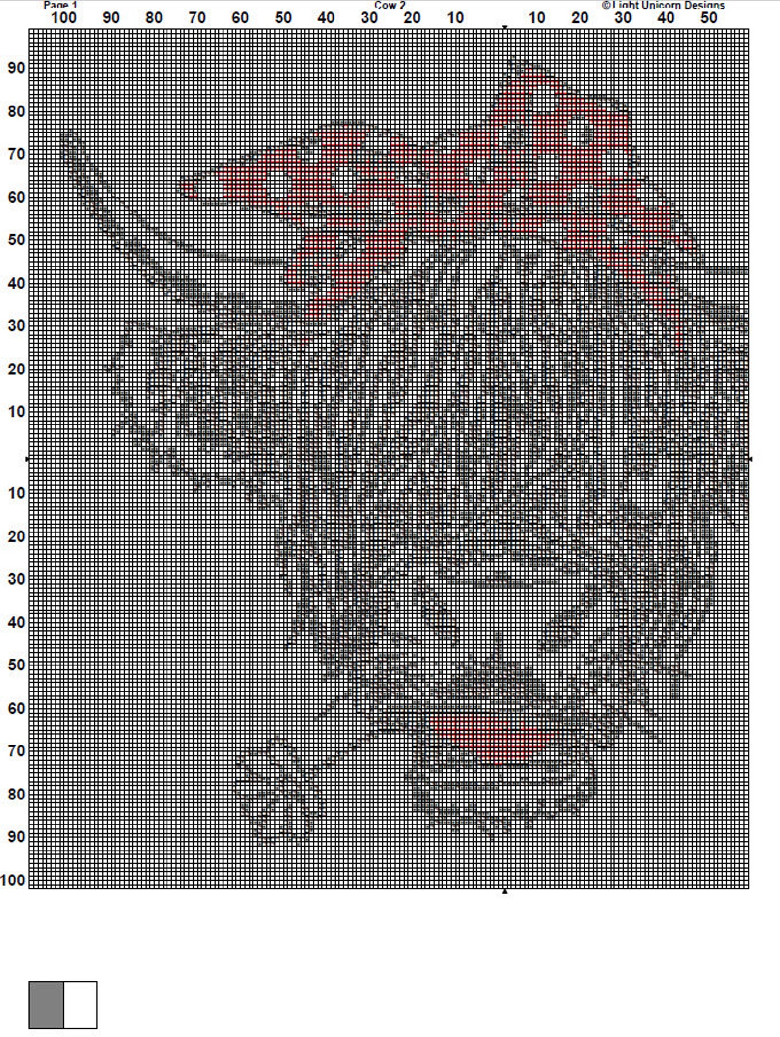 Cow Cross Stitch Pattern 2 Instant PDF Download - Cow Watercolor Cross ...