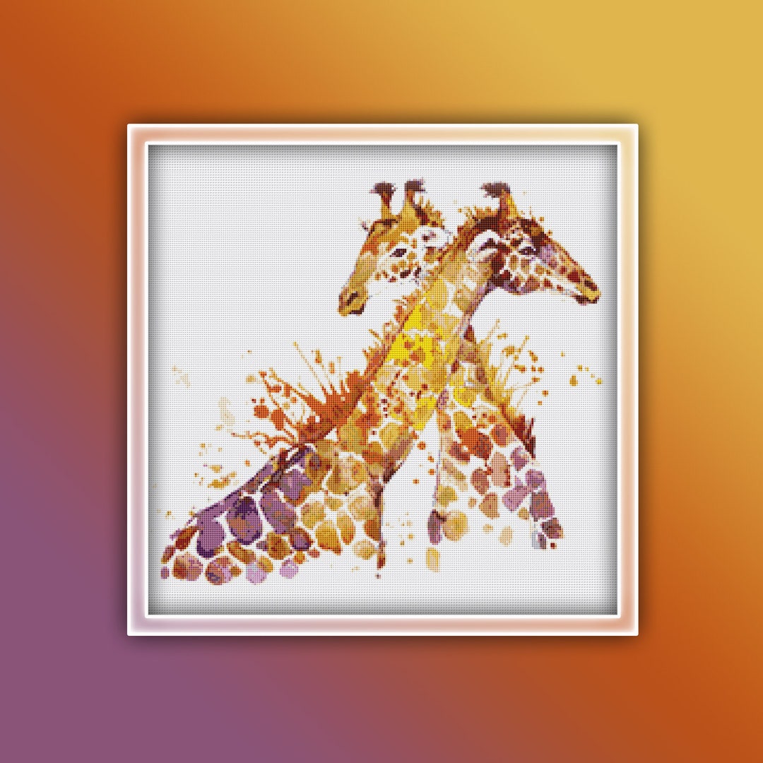 Giraffes Cross Stitch Pattern 1 Instant PDF Download - Giraffe ...