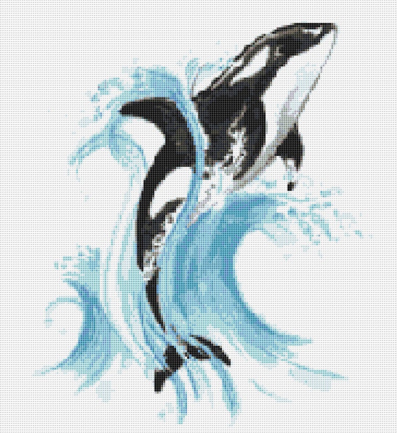 Orca Cross Stitch Pattern 1 Instant PDF Download Orca | Etsy