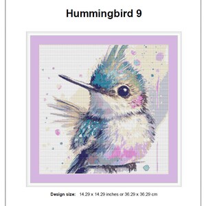 Hummingbird Cross Stitch Pattern 9 Instant PDF Download - Baby ...