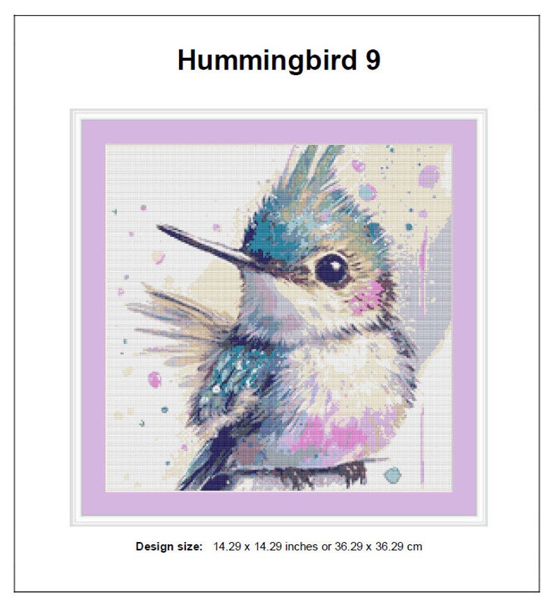 Hummingbird Cross Stitch Pattern 9 Instant PDF Download Baby - Etsy