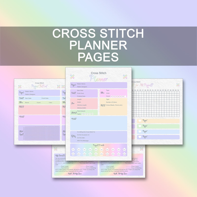 Stitcher Project Cards - Etsy UK