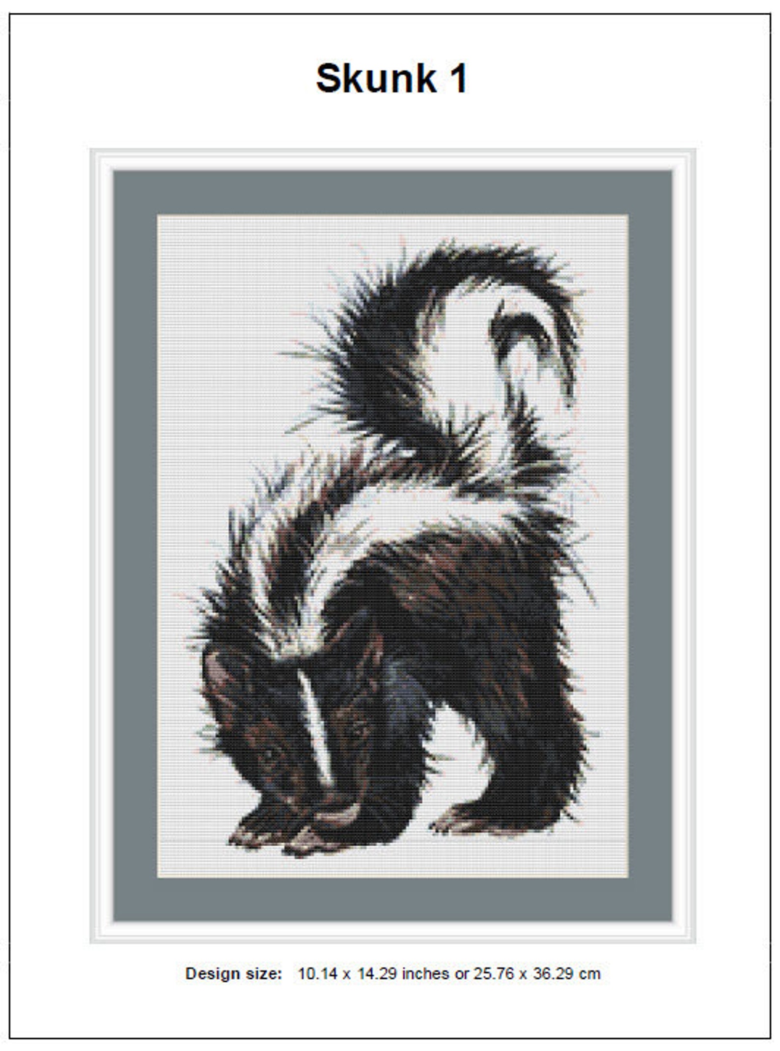 Skunk Cross Stitch Pattern 1 Instant Download Instant PDF Download ...