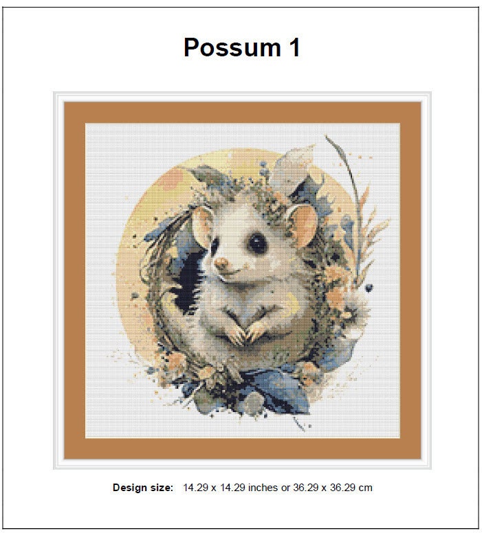 Possum Cross Stitch Pattern 1 Instant Download Instant PDF Download ...