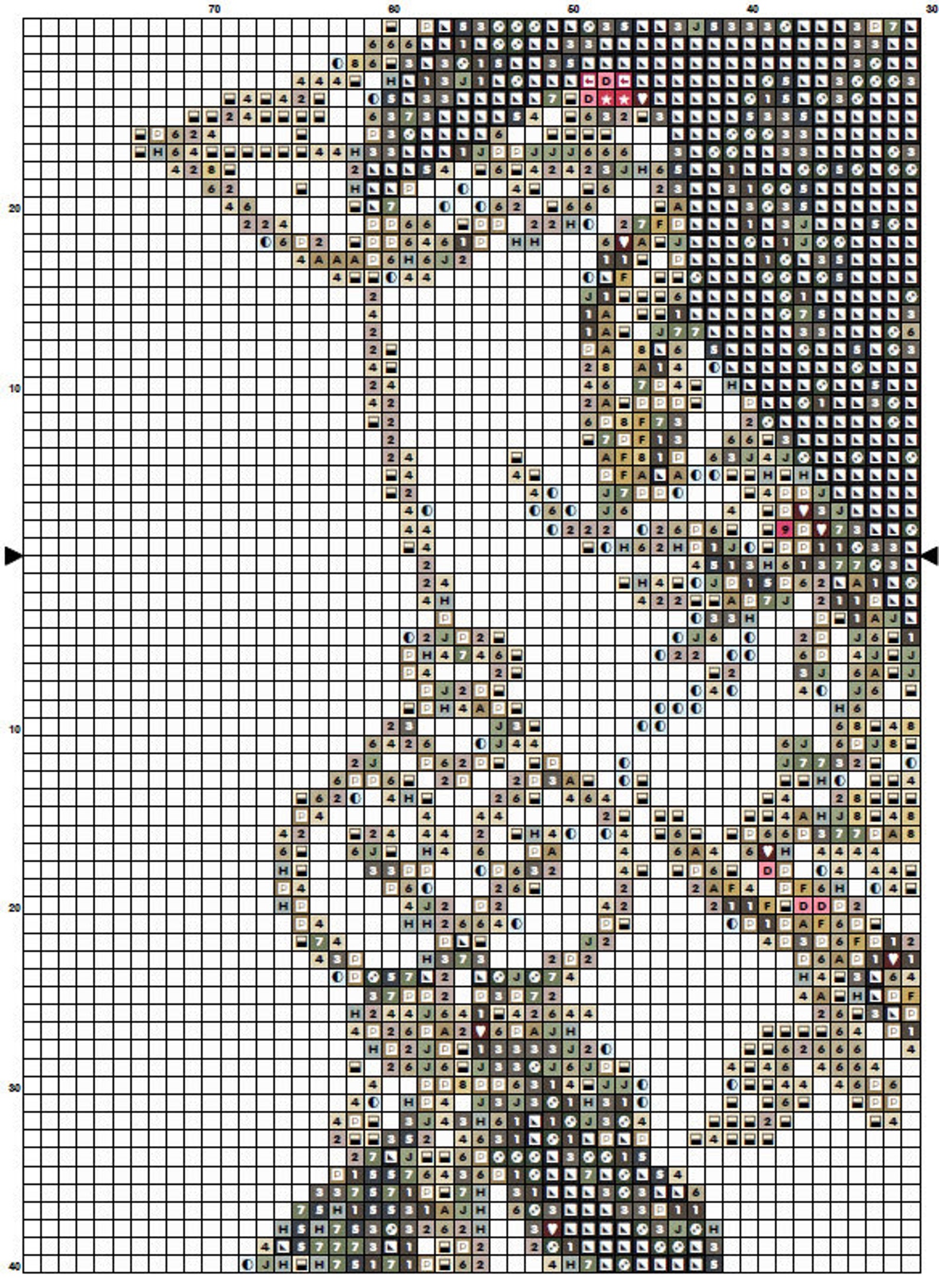 Crow Cross Stitch Pattern 3 Instant PDF Download Clock | Etsy