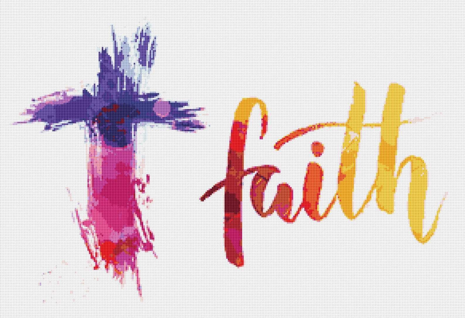 Faith Cross Stitch Pattern 1 Instant PDF Download - Etsy