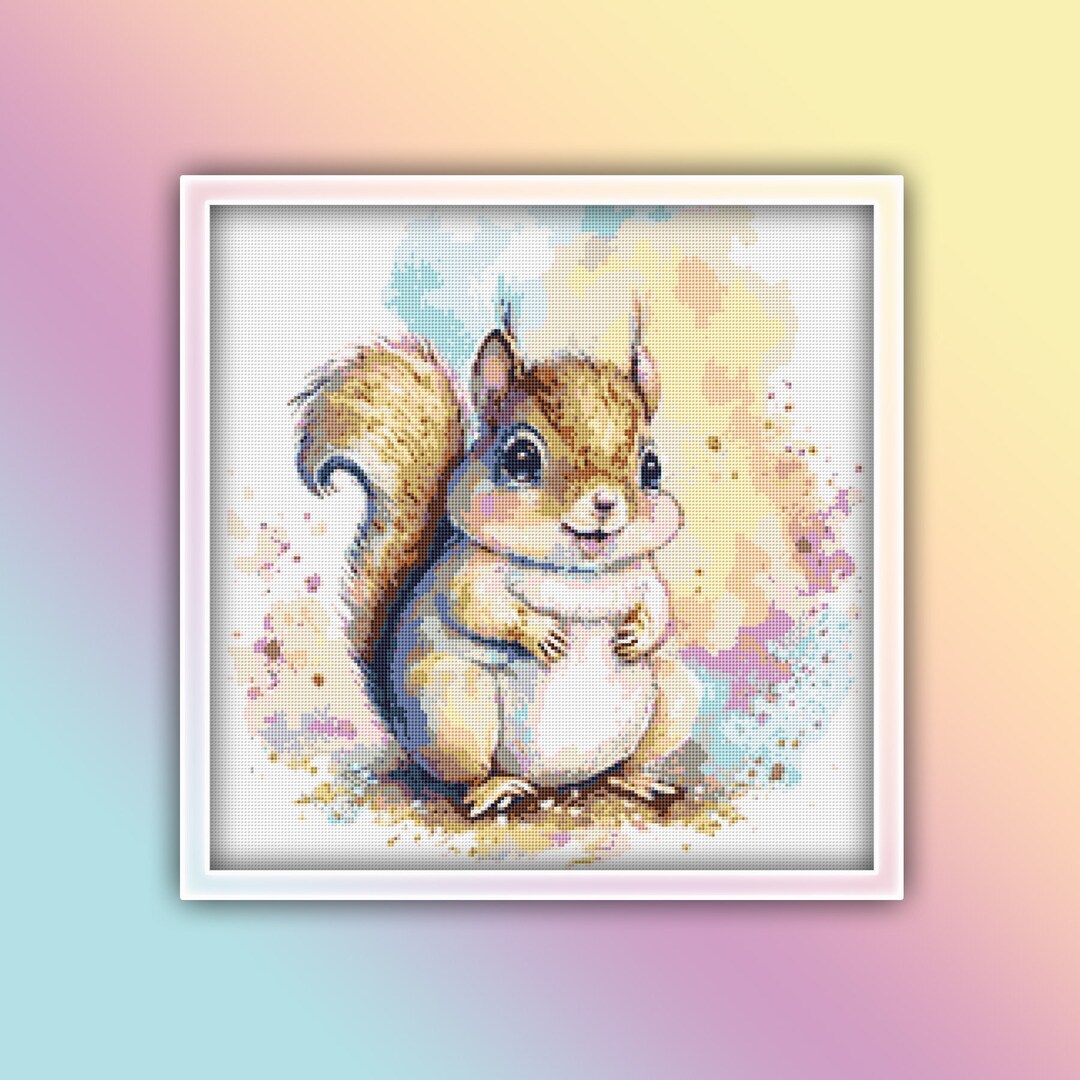 Squirrel Cross Stitch Pattern 7 Instant PDF Download - Squirrel ...