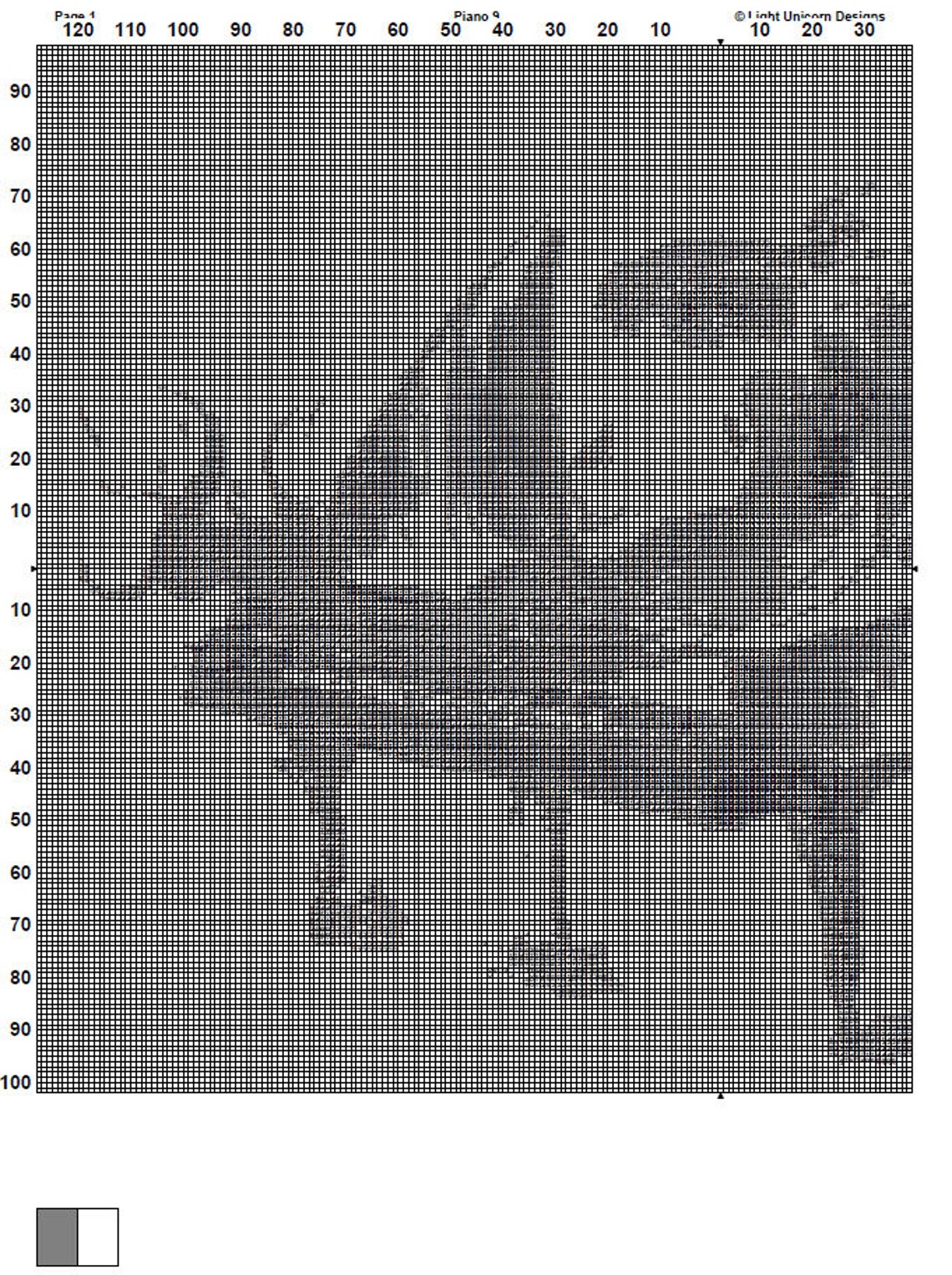 Piano Cross Stitch Pattern 9 Instant PDF Download - Face Watercolor ...