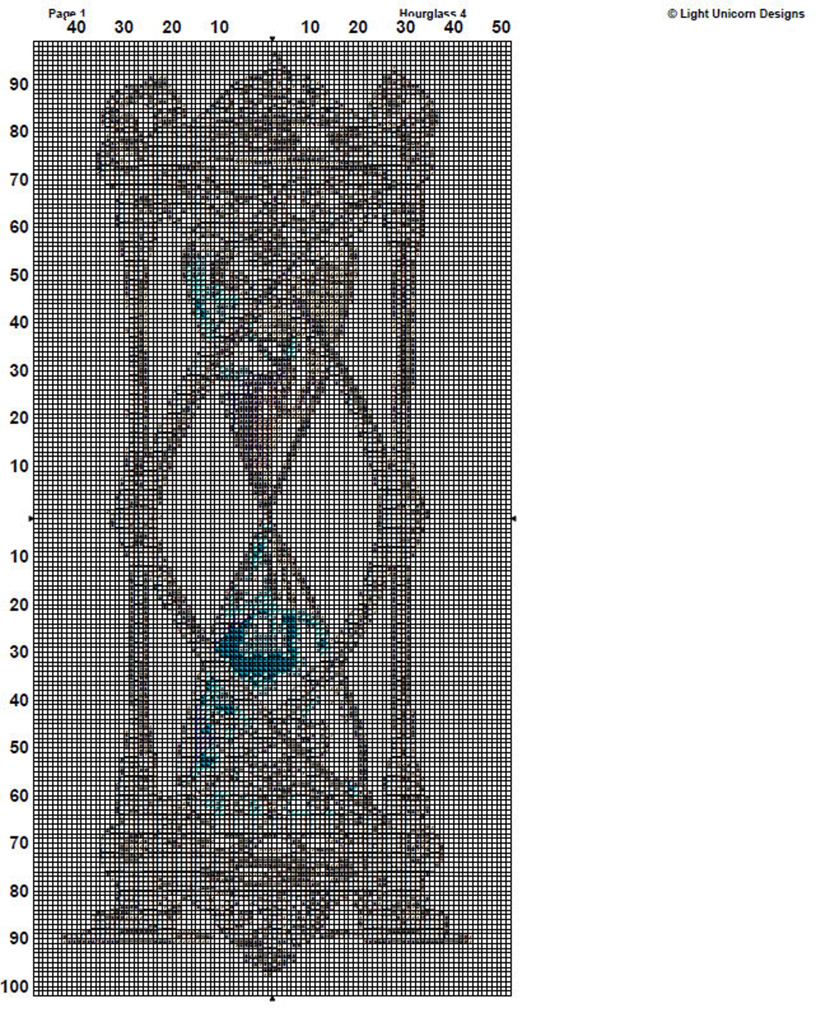 Hourglass Cross Stitch Pattern 4 Instant PDF Download - Hourglass ...