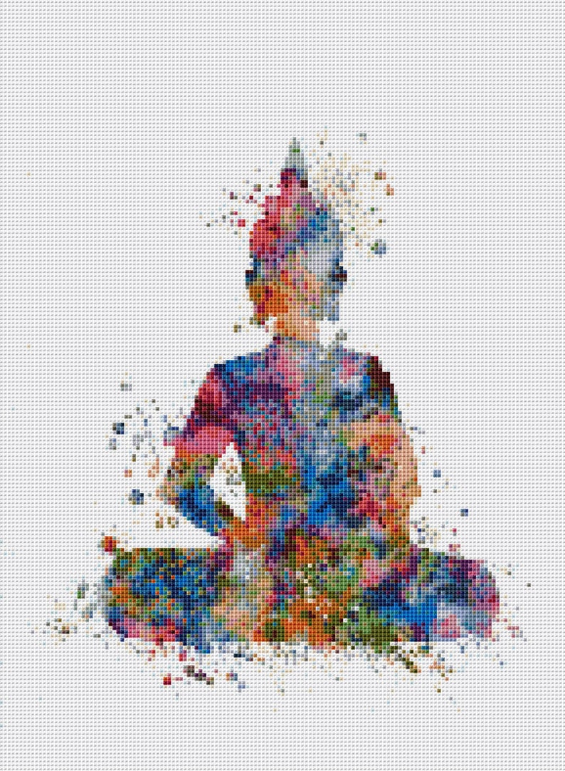 Buddha Cross Stitch Pattern 2 Instant Download Instant PDF | Etsy