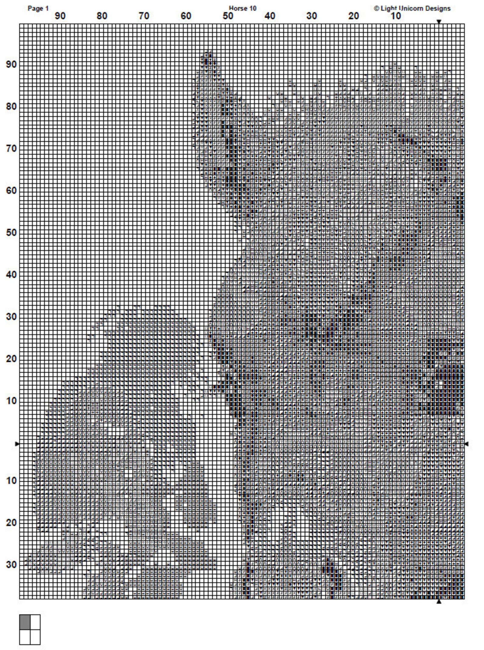 Horse Cross Stitch Pattern 10 Instant PDF Download Horse - Etsy