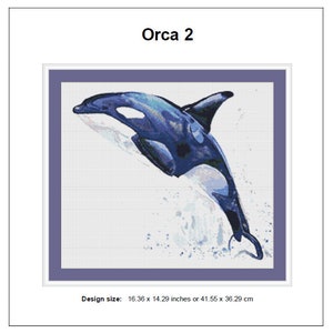 Orca Cross Stitch Pattern 2 Instant PDF Download - Killer Whale ...