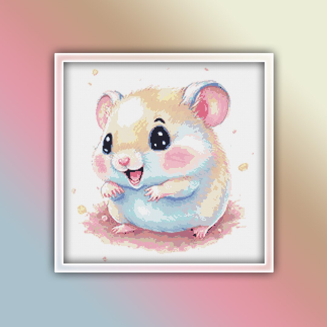 Hamster Cross Stitch Pattern 1 Instant PDF Download - Hamster Pup ...