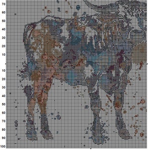 Nguni Cow Cross Stitch Pattern 2 Instant PDF Download - African Cow ...