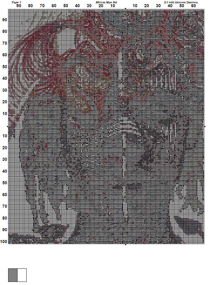 African Man Art Cross Stitch Pattern 1 Instant PDF Download - Etsy