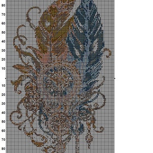 Steampunk Feathers Cross Stitch Pattern 1 Instant PDF Download ...