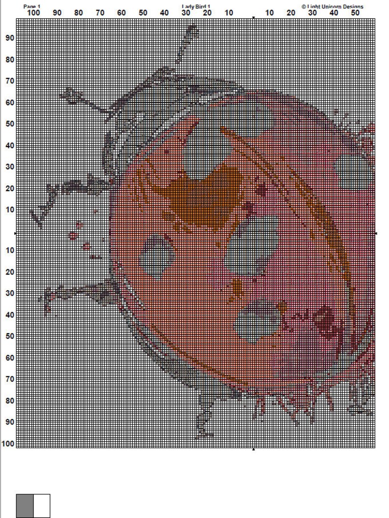 Lady Bird Cross Stitch Pattern 1 Instant PDF Download - Beetle ...