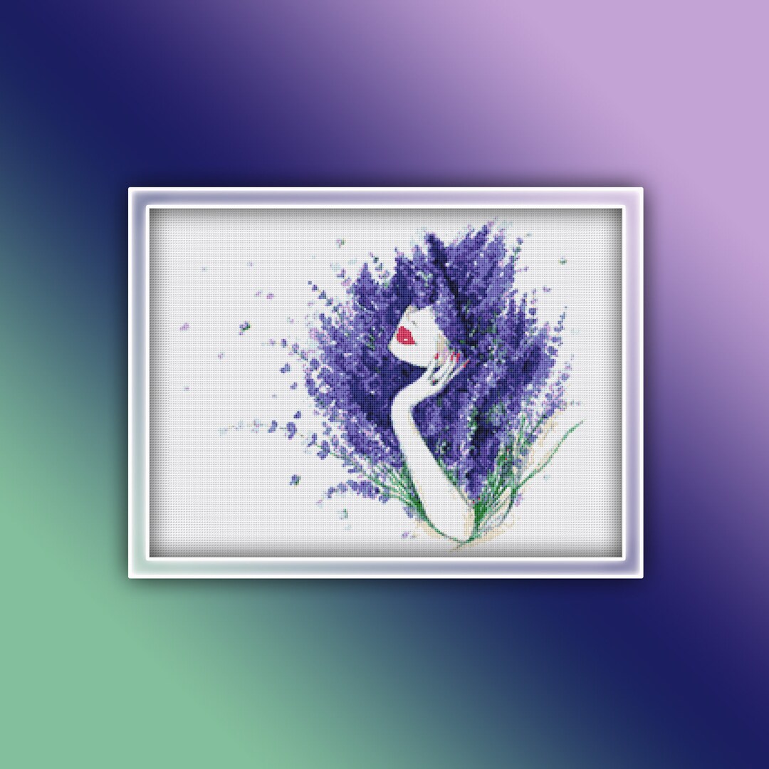 Lavender Lady Cross Stitch Pattern 1 Instant PDF Download - Lady ...