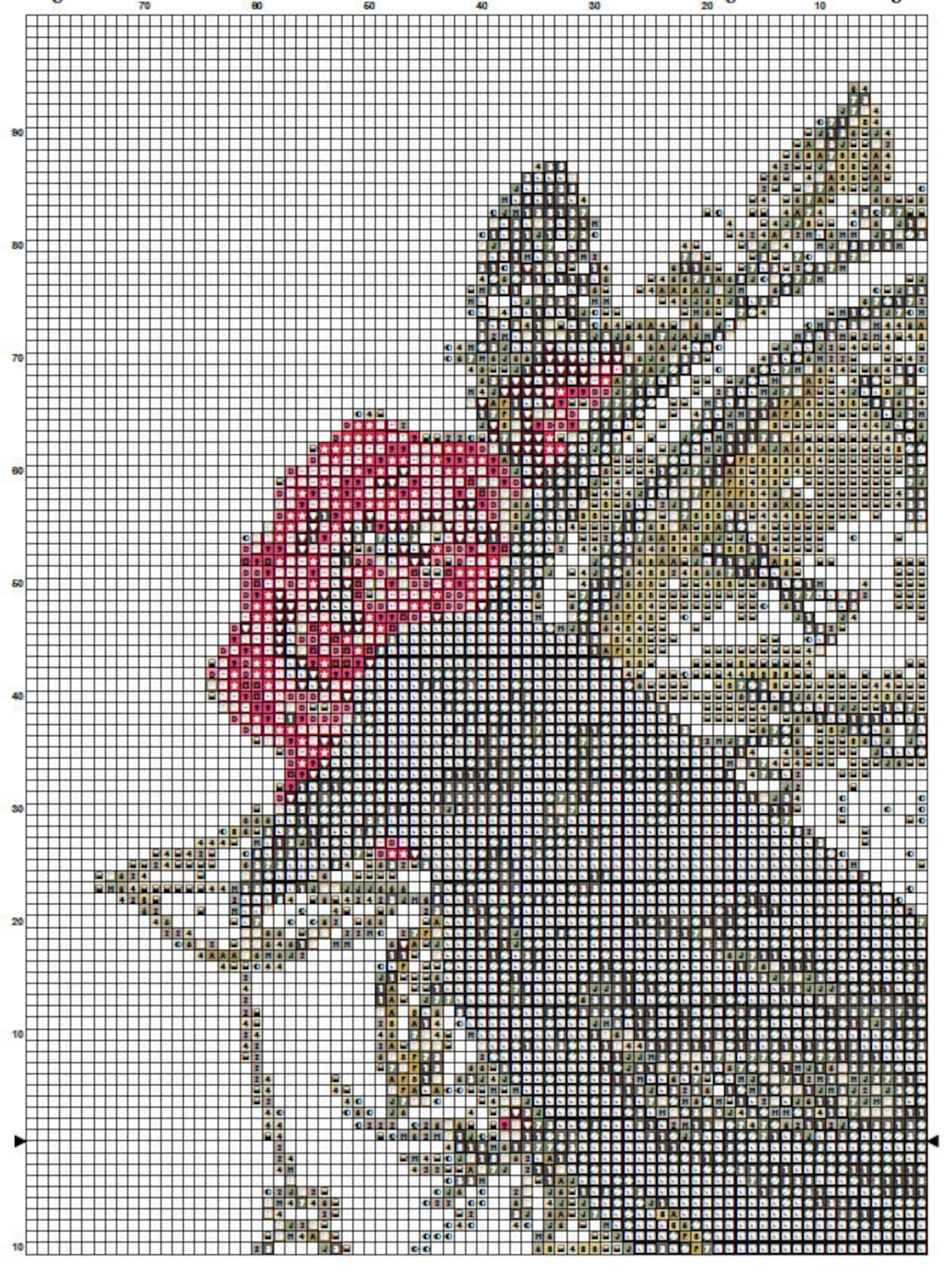 Crow Cross Stitch Pattern 3 Instant PDF Download Clock | Etsy