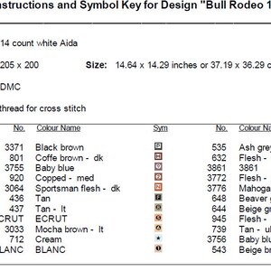 Bull Rodeo Cross Stitch Pattern 1 Instant PDF Download - Etsy