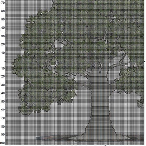 Tree Cross Stitch Pattern 2 Instant PDF Download | Summer Tree ...